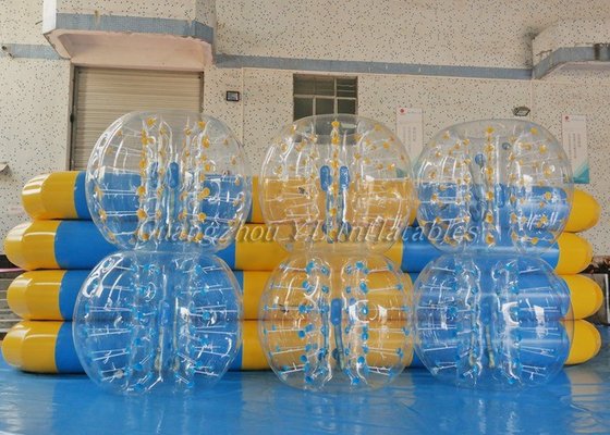 Waterproof Kids Bubble Ball Football , Outdoor Blue Inflatable Bubble Ball