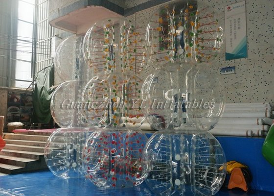 Clear Kids Bubble Balls Soccer 0.7mm TPU  , Fire Proof Bumper Bubble Ball