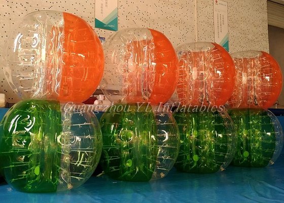 Custom 0.7mm TPU Kids Bubble Ball , Inflatable Human Soccer Ball For Kids