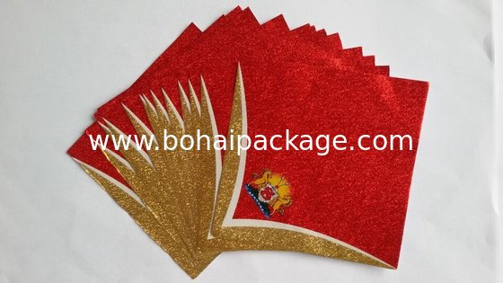 Permanent glossy adhesive beer label with gold or silver foil  aluminium foil beer neck label with logo printing