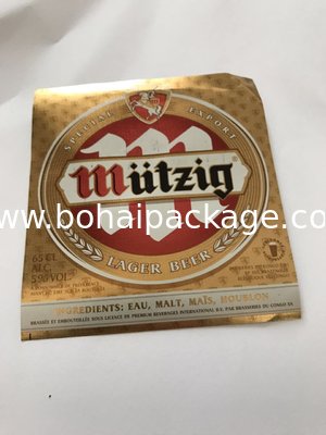 Custom beer bottle print label , wine self adhesive label printing