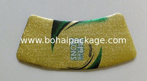 beer bottle neck aluminium labels self adhesive aluminium foil beer label
