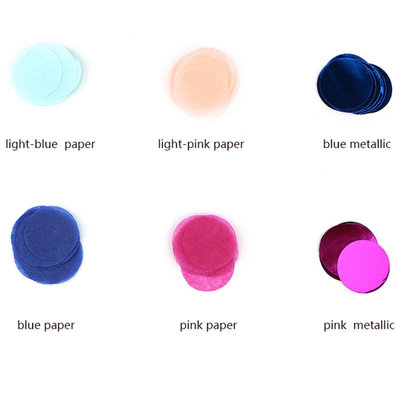 Boomwow gender reveal party supplier blue pink round dots confetti supplier