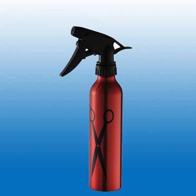 Red Metal Aluminum Spray Bottle 300ml for hair dressing / beauty salon