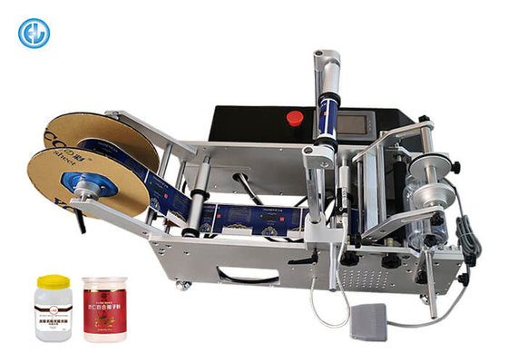 Stainless Steel Semi Automatic Labeling Machine For Round Bottlel / Tin
