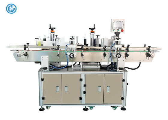 Automatic Double Side Labeling Machine , Top And Bottom Label Equipment