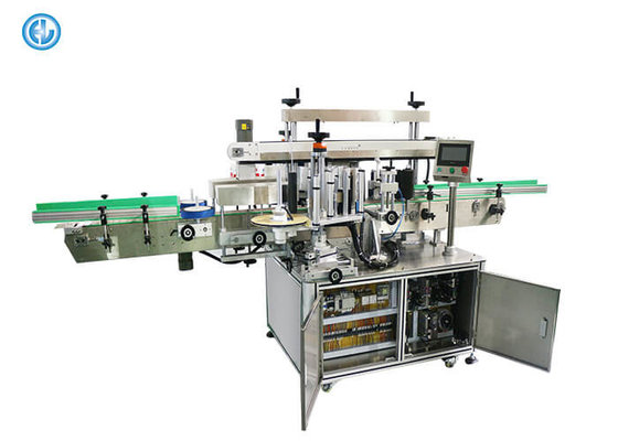 Double Sides Wrap Automatic Bottle Labeling Machine , Can Jar Labeling Machine