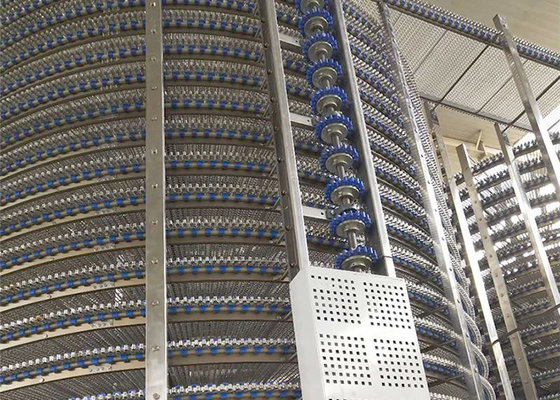 Cooling Spiral Screw Conveyor For Food Bakery / Commercial Bread Cooler