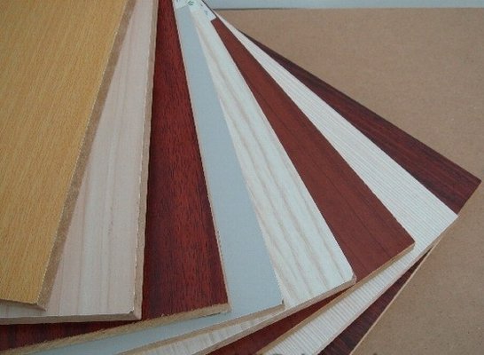 Paper Overlay Faced Melamine MDF Board Poplar For Warm-White Furniture