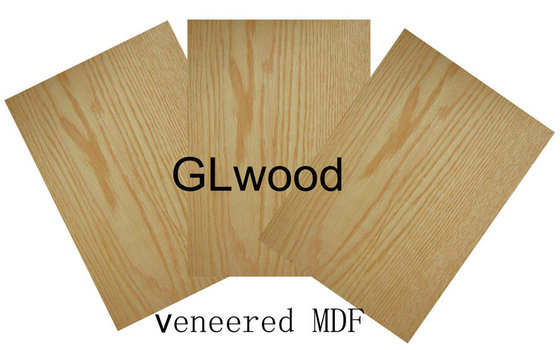 1220mm x 2440mm Real Wood Faced Veneer MDF ,  Melamine Medium Desity Fiberboard