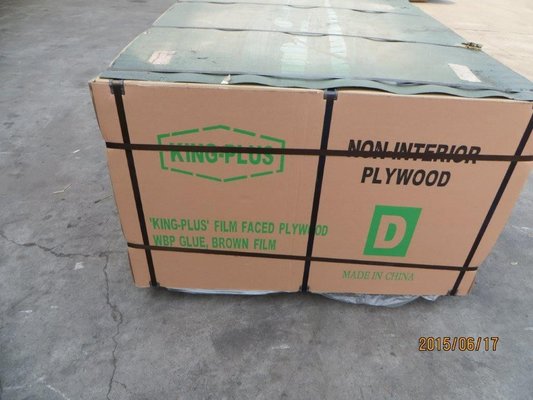 WBP phenolic glue film faced plywood , high quality film faced plywood