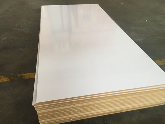 MELAMINE MDF.TITANIUM WHITE HIGH GLOSSY MDF,E2 GLUE