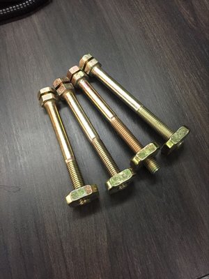 Busbar Joint Double Headed Bolt Carbon Steel Material Lightweight M12 * 130mm
