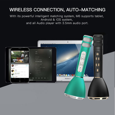 2017 new technology magic karaoke Micgeek M6 custom wireless microphone pk karaoke Microphone speaker bluetooth speakers