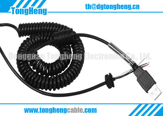 China Extremely Flexible Rubber SR Moulded Spiral Power Cord supplier