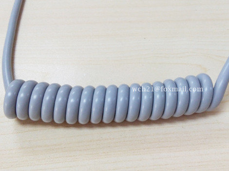 China UL20152 PUR-sheath Curly Instrument Flex Spiral Cable supplier