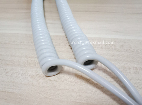 China UL20057 TPE-sheath Curly Motor Transmission Spiral Cable supplier