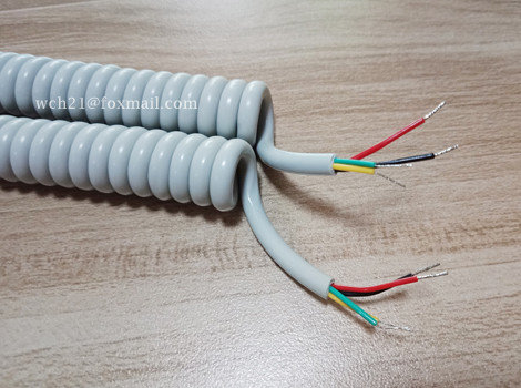 China UL20475 PUR Sheath Curly Robot Machine Spiral Cord supplier