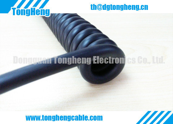 Chemical Resistant Matt Black Retractable Cable supplier