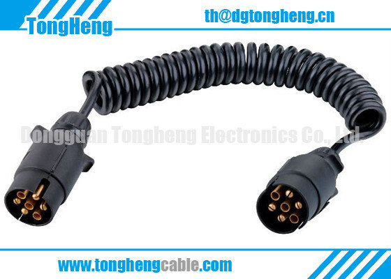 Abrasion Resistant Polyurethane PUR Coated Spiral Power Cord supplier