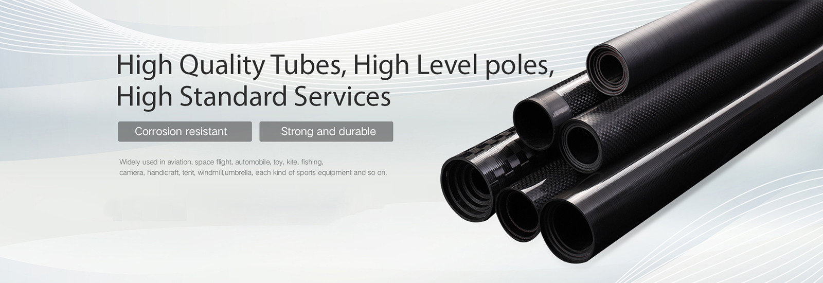 Carbon & Fiberglass Hybrid Composite Pole