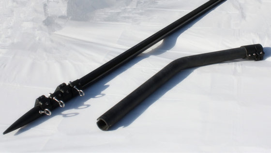 8ft retractable Carbon fiber Outrigger Poles center rigger with bent butt