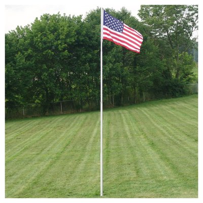 Four section 12FT fiberglass Camping flag pole collapsible flag pole