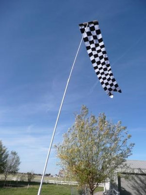 portable 22FT telescopic fiberglass RV flag pole / windsock pole