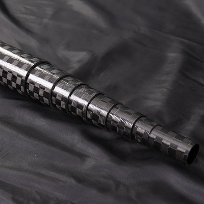 Black Glossy Carbon Fiber Extension Pole / 120mm 12K Carbon Fiber Telescopic Pole
