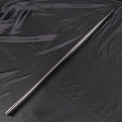 Black Glossy Carbon Fiber Extension Pole / 120mm 12K Carbon Fiber Telescopic Pole