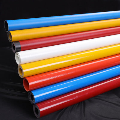 Red Hollow Fiberglass Round Tube Triangular Light Weight Dimensional Stability