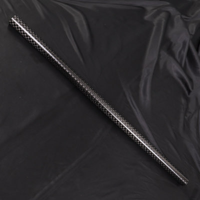 Glossy Twill Carbon Fiber Pole 2000mm Plain Surface Black Color Light Weight