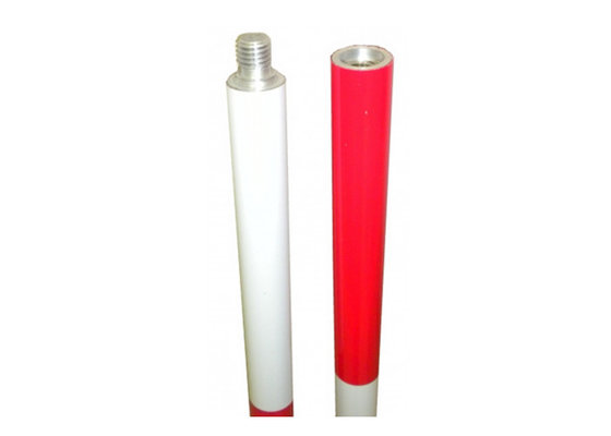 red and white carbon fiber GPS survey pole / robotic surveyor pole