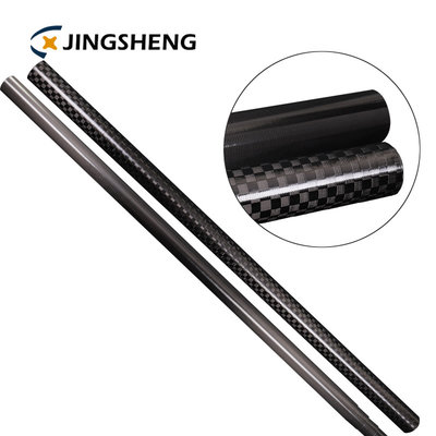 Telescopic 3 K 120mm Black Color Carbon Fiber Tubes