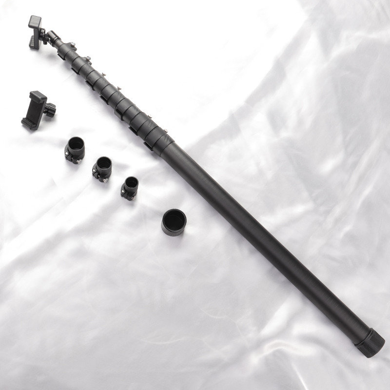 Lighter And Stronger Telescoping Tripod Pole Black Surface With 100% Carbon Fiber Materials