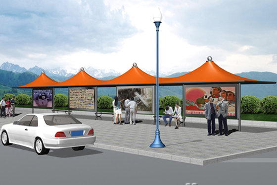 Colorful Steel Sun Shelter Canopy Outdoor Tent Canopy For Bus Station Resting
