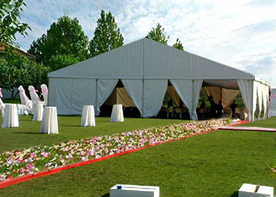 20M Width Vintage White Marquee Tents For 500 People Outdoor Wedding Event