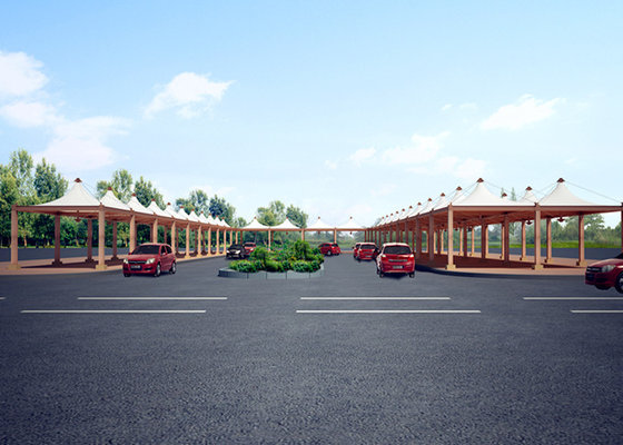 PVDF UV Protection Outdoor Car Parking Tent Car Canopy Tents Tensile Membrane Structure