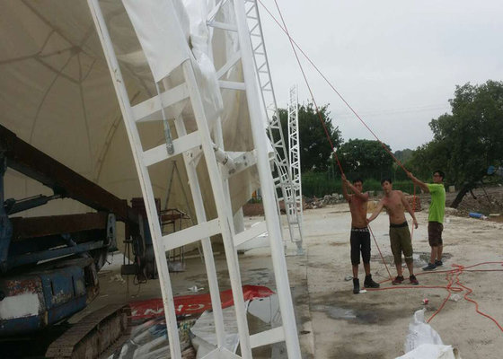 Outdoor Stretch Arch Shape Tensile Fabric Structures For Banquet / Parties