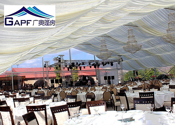 Romantic White Marquee Tents With table and chair / Chandelier for weddings