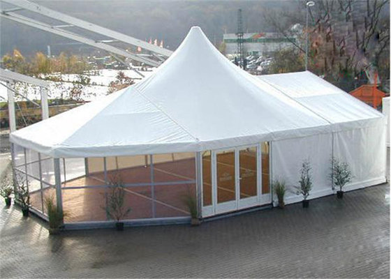 Waterproof Unique White Marquee Tents Pagoda PVC Fabric For Wedding Parties