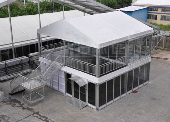 Customized Double Decker Tents , Two Layer Fabric Buildings For Temporary / Permanent Use