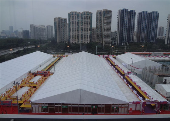 40m Clear Span Outdoor Warehouse Tents , Aluminum Big Temporary Storage Buildings