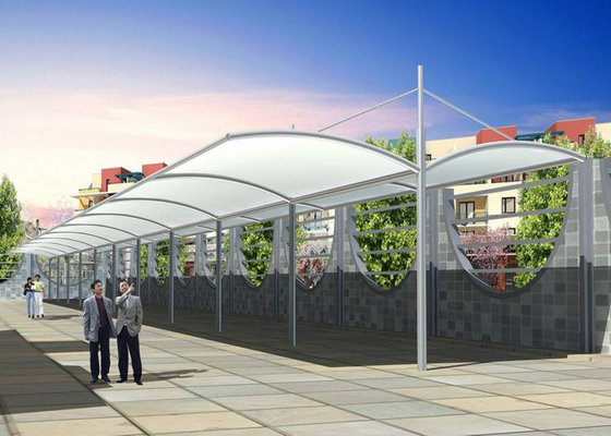 Double Side Solid Parking Shade Canopies For Car Shading Guaranteee 10 Years