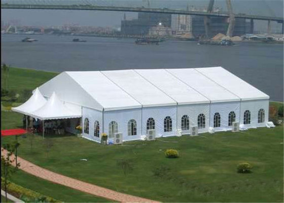 White Marquee Tents With Beautiful Roof Lining For Outdoor Party / Wedding / Events