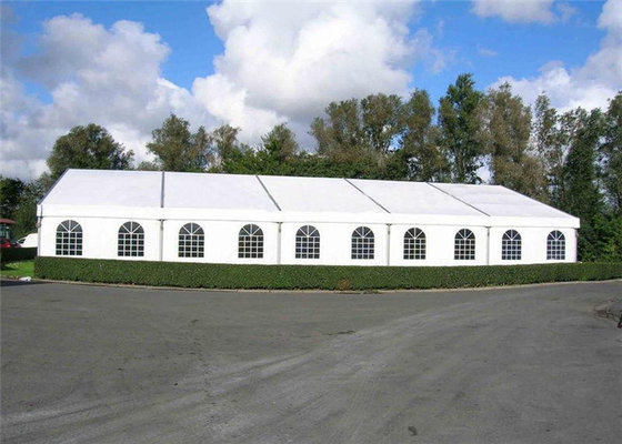 White Waterproof Fireproof Fabric Tent Fabric Clear Roof Aluminium Tent With Long Life Span