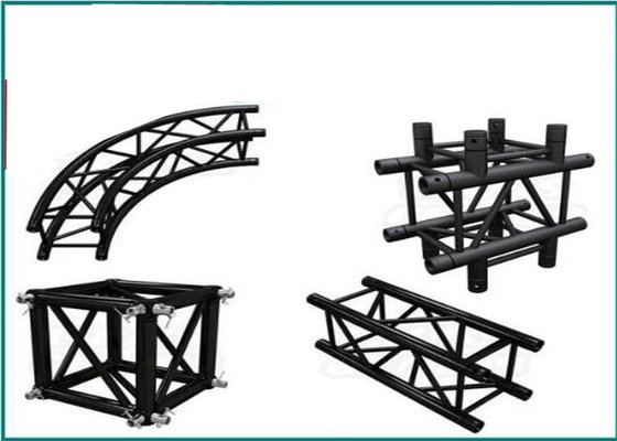 Performance Square Aluminum Lighting Truss Black Colour With Diffirent Shape