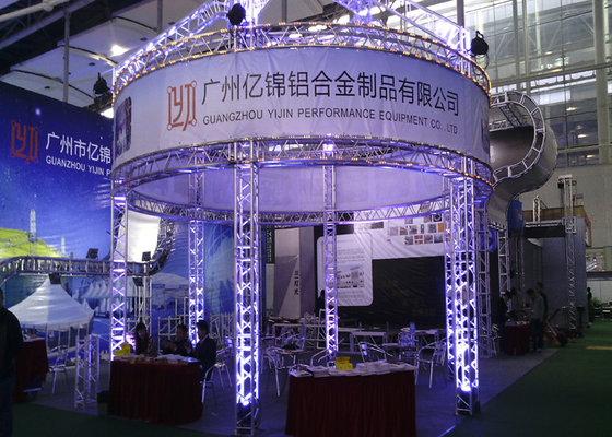 Circular Spigot Aluminum Stage Truss Debossed Your Logo For Fair And Trade Show