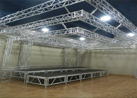 Mobile Adjustable Legs Aluminum Stage Truss Colorful Portable Stage 18mm Plywood Board