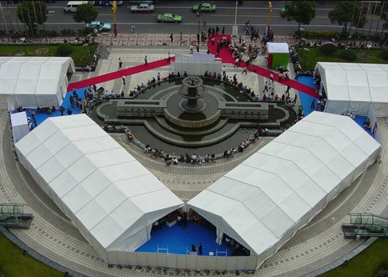 20M X 60M White Marquee Tents Exhibition PVC Sidewall Aluminium Frame Assemble Custimided Size